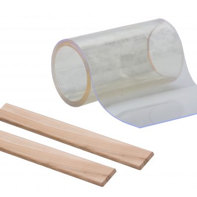 psí bouda – clony PVC 200×2 + 2x dřevěná lišta | Portaflex